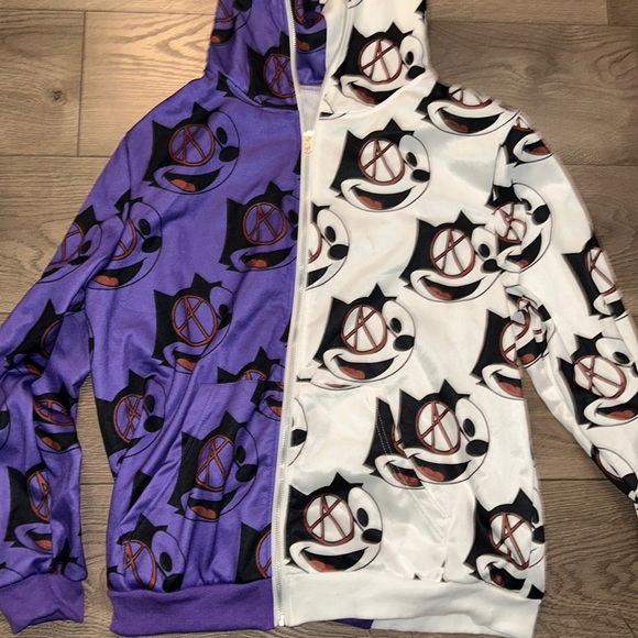 Shirts & Tops | Cartoon Cat Zip Up | Poshmark
